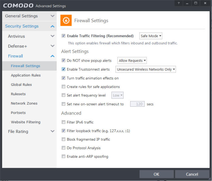 Advanced Firewall Settings, Web Filters, Firewall Software | Internet Security